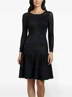 LOUIS VUITTON Crinkled Silk Drop Waist Mini Dress