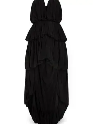 Ronny Kobo Asymmetrical Tiered Dress