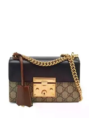 Gucci Padlock Gg Supreme Shoulder Bag - Neutrals