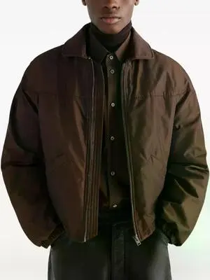 LEMAIRE Quilted Blouson In Water-repellent Canvas - Brown