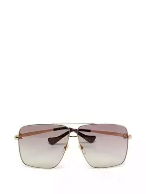 Gucci Square Frame Sunglasses With Tone Hardware - Gold