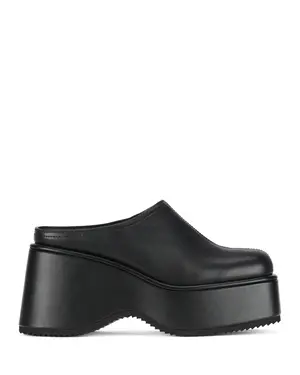 Jeffrey Campbell Waveform Leather Platform Mules