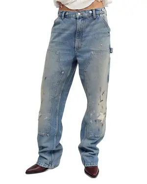 Free People Emily Cotton Carpenter Jeans - Ubi