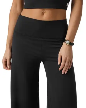Vuori Halo Easy Wide Leg Pants - Solid Black