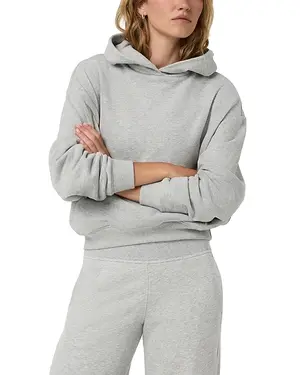 Vuori Cotton Blend Hoodie - Light Heather Grey