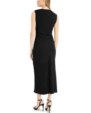 Maggy London Sleeveless Hardware Midi Dress