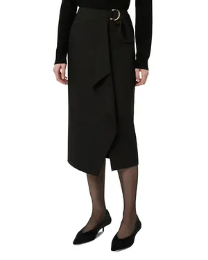 Max Mara Asymmetric Midi Skirt - Black