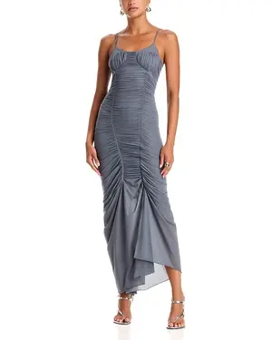 MAYGEL CORONEL Ruched High-low Dress