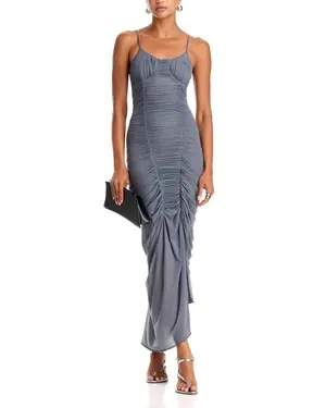 MAYGEL CORONEL Ruched High-low Dress