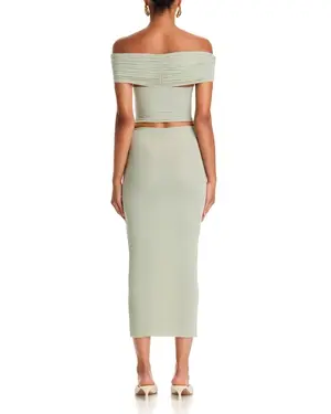 MAYGEL CORONEL Ruched Cutout Set - Sage