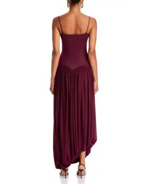 MAYGEL CORONEL Ceniza Square Neck Maxi Dress