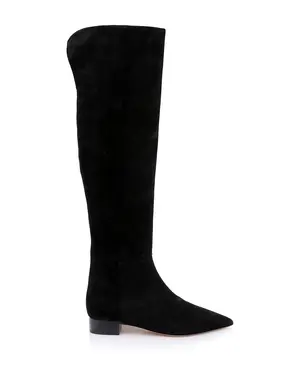 L'Agence Grand Suede Pointed Toe Boots