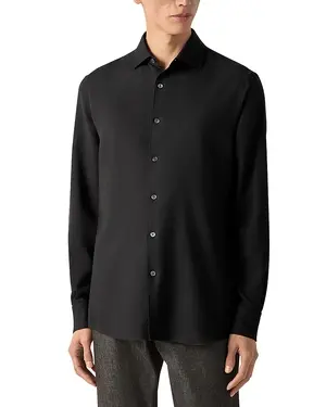 Zegna Cashco Cotton Blend Shirt Black