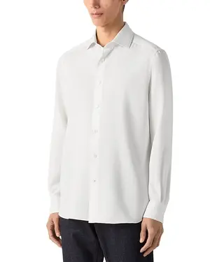 Zegna Cashco Cotton Blend Shirt White