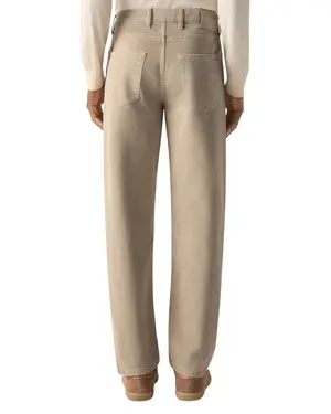 Zegna Roccia Slim Fit Cotton Pants - Light Taupe