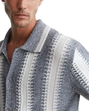REISS Dale Knit Short Sleeve Shirt