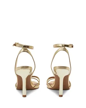 REISS Metallic Leather Stiletto Sandals