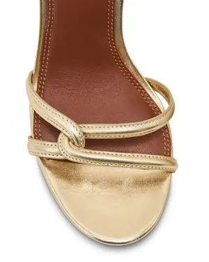 REISS Metallic Leather Stiletto Sandals
