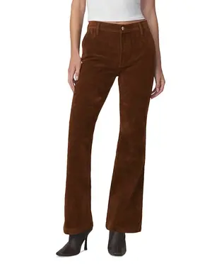 Joe's Jeans Faux Suede Inez High Rise Trouser Jeans - Chestnut