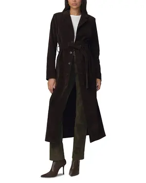 Joe's Jeans The Faux Suede Long Coat - Dark Chocolate