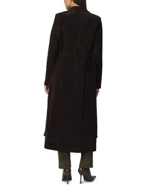 Joe's Jeans Faux Suede Long Coat - Dark Chocolate