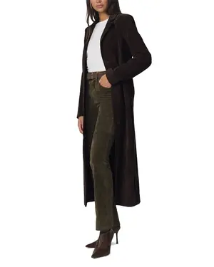 Joe's Jeans Faux Suede Long Coat - Dark Chocolate