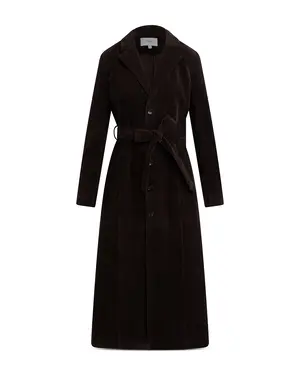 Joe's Jeans Faux Suede Long Coat - Dark Chocolate
