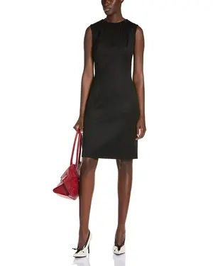 Alexander McQueen Sleeveless Wool Sheath Dress