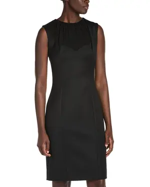 Alexander McQueen Sleeveless Wool Sheath Dress