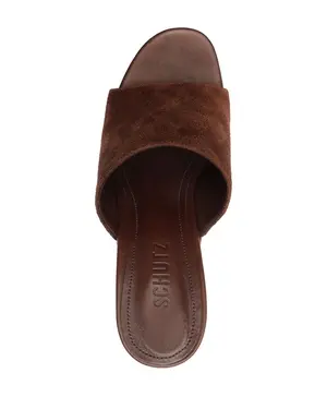 Schutz Suede Studded Platform Sandals