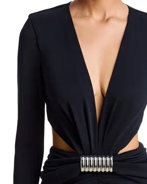 Bcbgmaxazria Nicolette Cutout Ruched Mini Dress