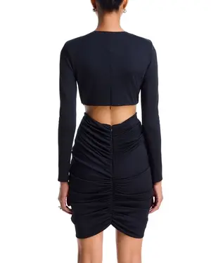 Bcbgmaxazria Nicolette Cutout Ruched Mini Dress
