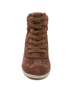 Ash Boradia Lace Up Wedge Sneakers - Chestnut