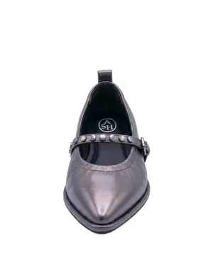 Ash Bella Studded Mary Jane Flats - Gun