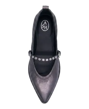 Ash Bella Studded Mary Jane Flats - Gun