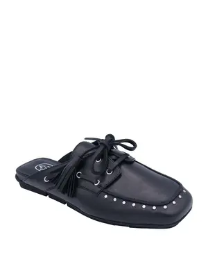 Ash Bavaria Studded Mule - Black
