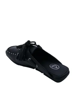 Ash Bavaria Studded Mule - Black