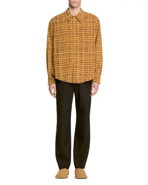 Sandro Velvet Flocking Thread Shirt