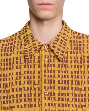 Sandro Velvet Flocking Thread Shirt