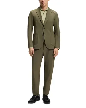 BOSS Roan Kent Collar Slim Fit Shirt - Beige