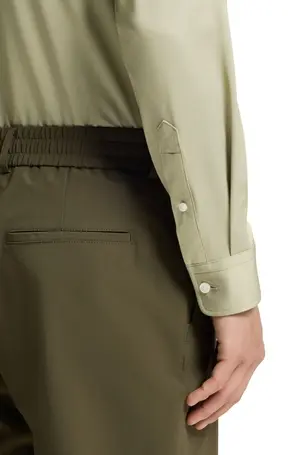 BOSS Roan Kent Collar Slim Fit Shirt - Beige