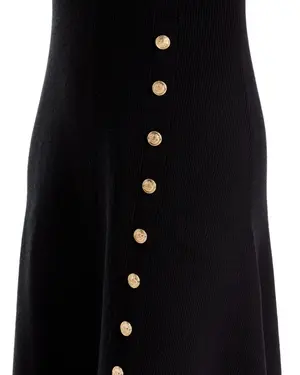 Elie Tahari Adhara Ribbed Sweater Dress With Button Detail