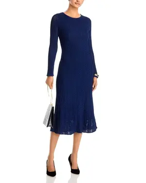Elie Tahari Julietta Pointelle Sweater Dress