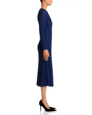 Elie Tahari Julietta Pointelle Sweater Dress