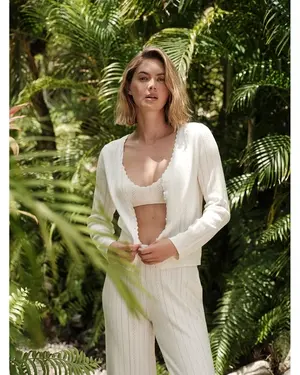 Eberjey Pointelle Knit Cardigan - Ivory