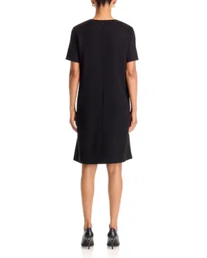 Lafayette 148 New York Wool Inverted Pleat Shift Dress