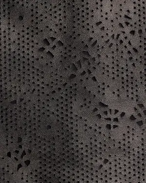 Lafayette 148 New York Laser Cut Leather Pencil Skirt