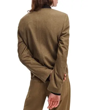 Rag & Bone Mercer Regalia Wool Long Sleeve Blazer - Army