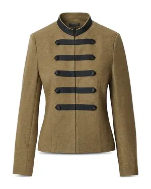 Rag & Bone Mercer Regalia Wool Long Sleeve Blazer - Army