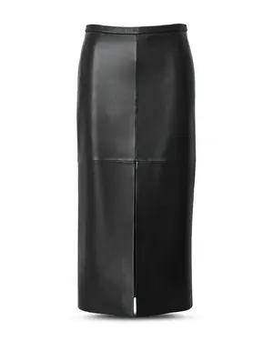 Rag & Bone Bessie Leather Midi Skirt